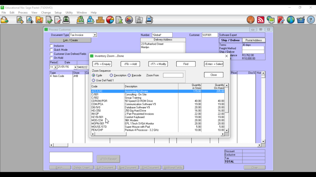 How to create a Tax Invoice in Sage Pastel Partner - Talent Stream