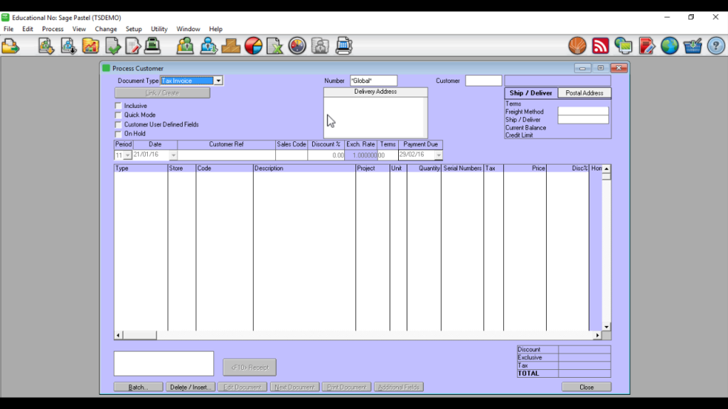 How to create a Tax Invoice in Sage Pastel Partner - Talent Stream