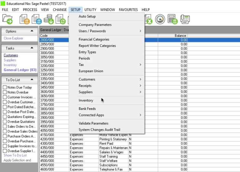 Understanding the Menu Structure in Sage Pastel Partner - Talent Stream